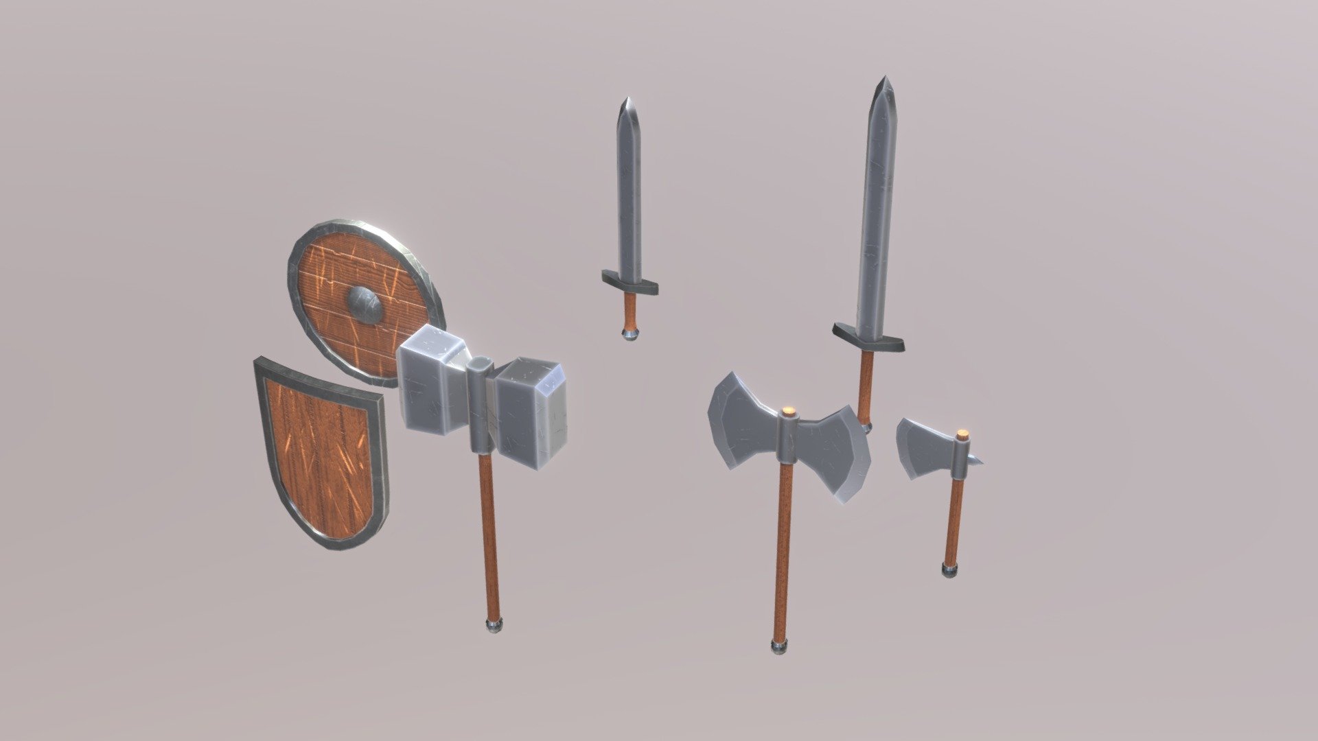 Game Ready Fantasy Weapons Set - Download Free 3D model by eugeen ...