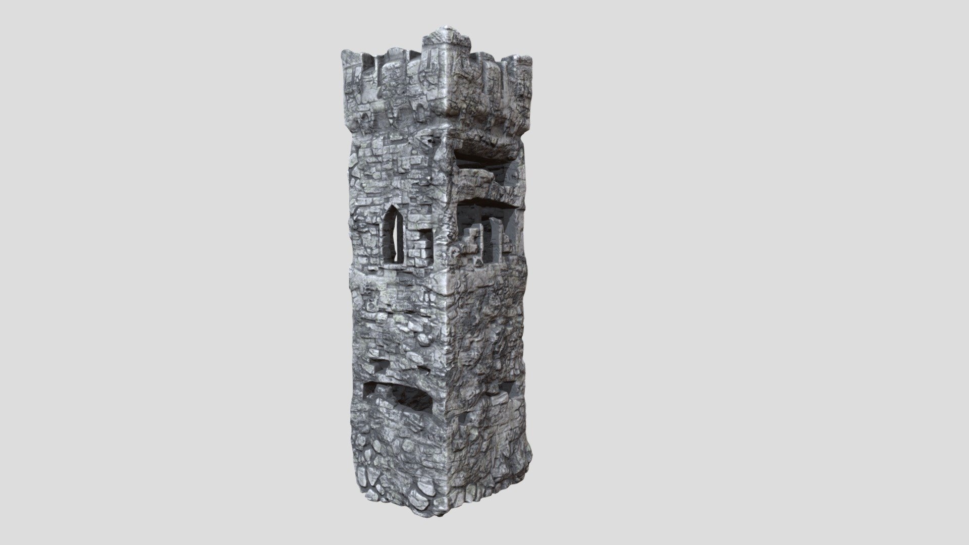 Ruined Tower - 3D model by shephard [12ce9bd] - Sketchfab