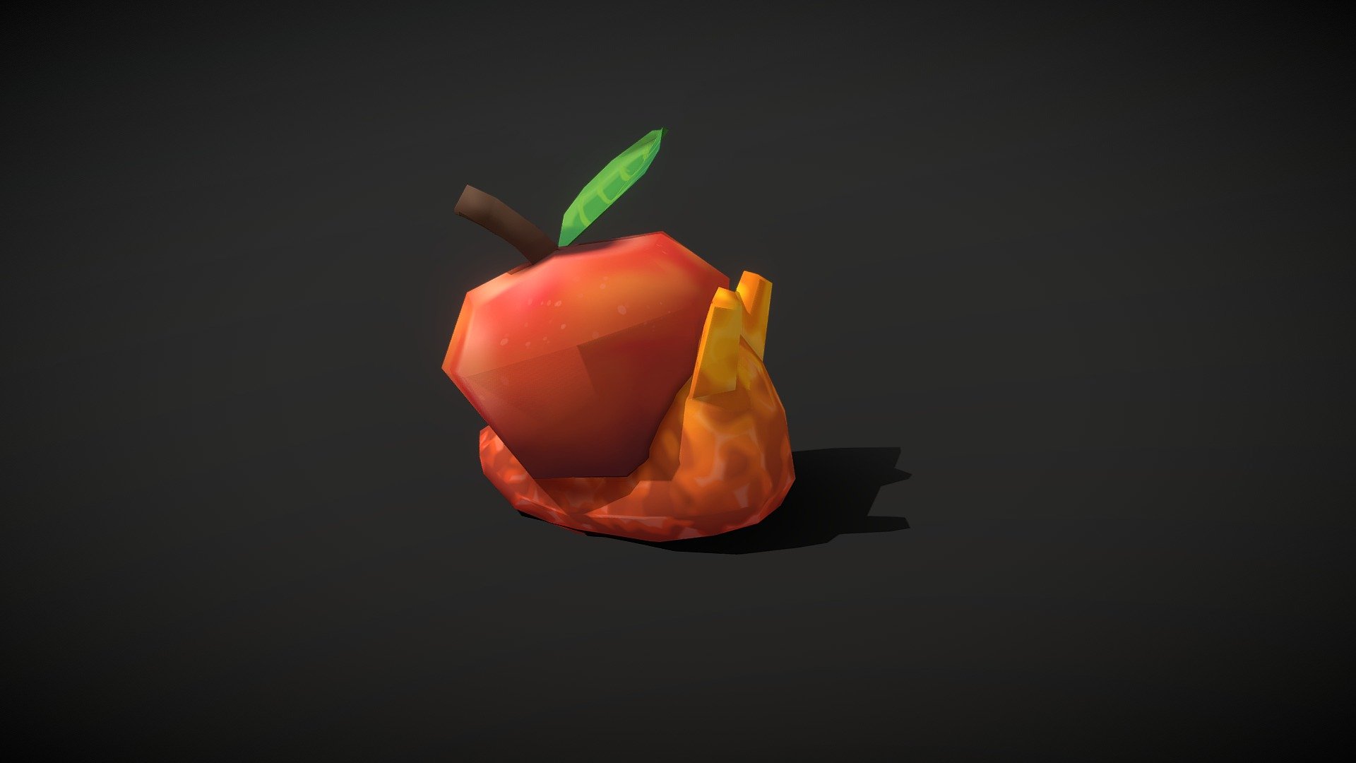 Snapple, snail apple. Handpainted - 3D model by dancingwendigos ...