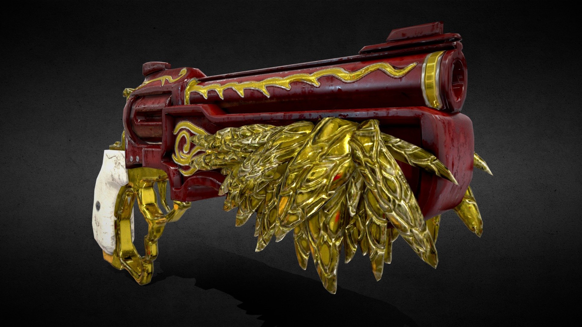 3D fantasy revolver - 3D model by designchelo [12d332b] - Sketchfab