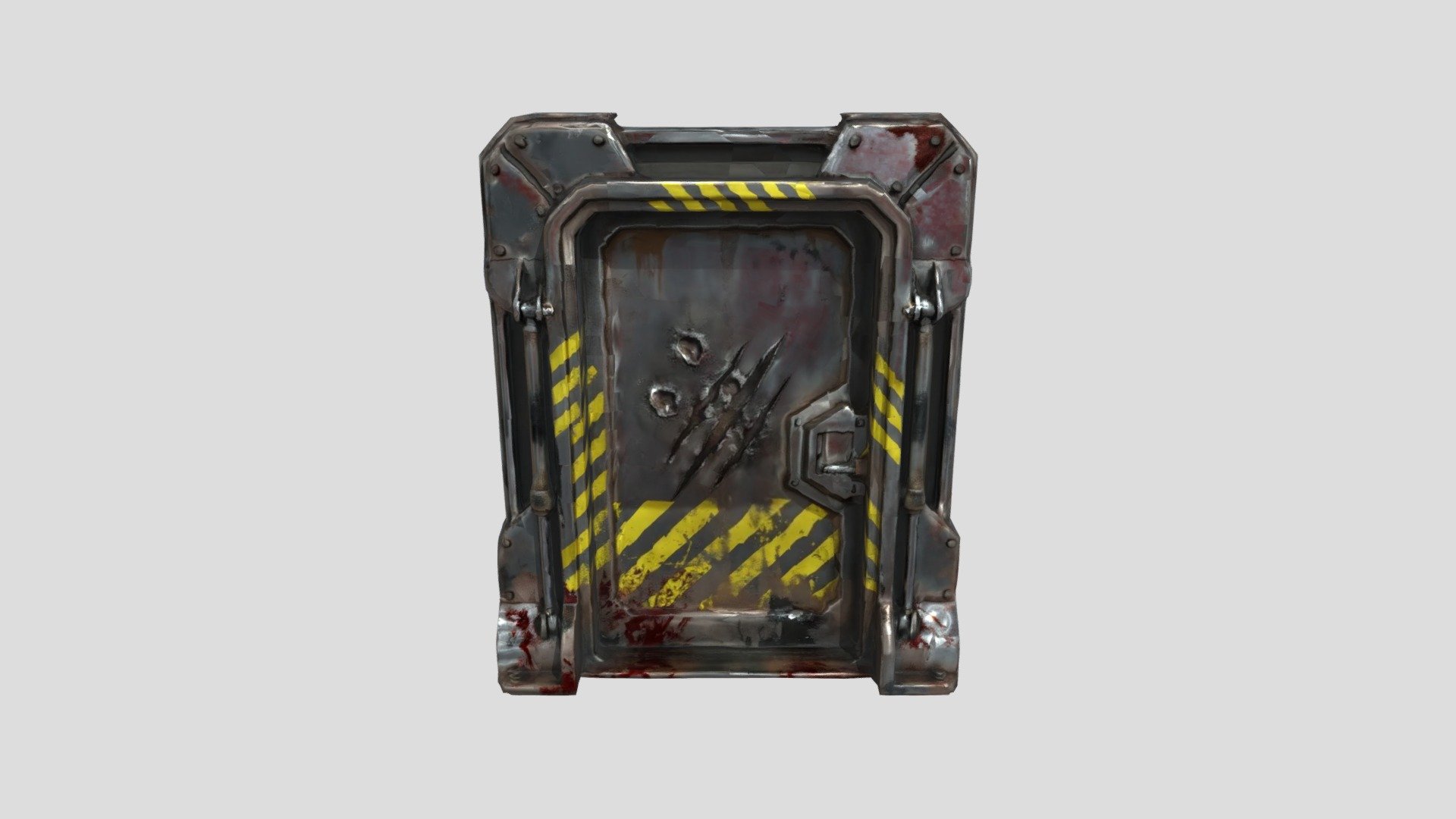 Rusted Hazard Door - 3D model by OzHulk [12d5756] - Sketchfab