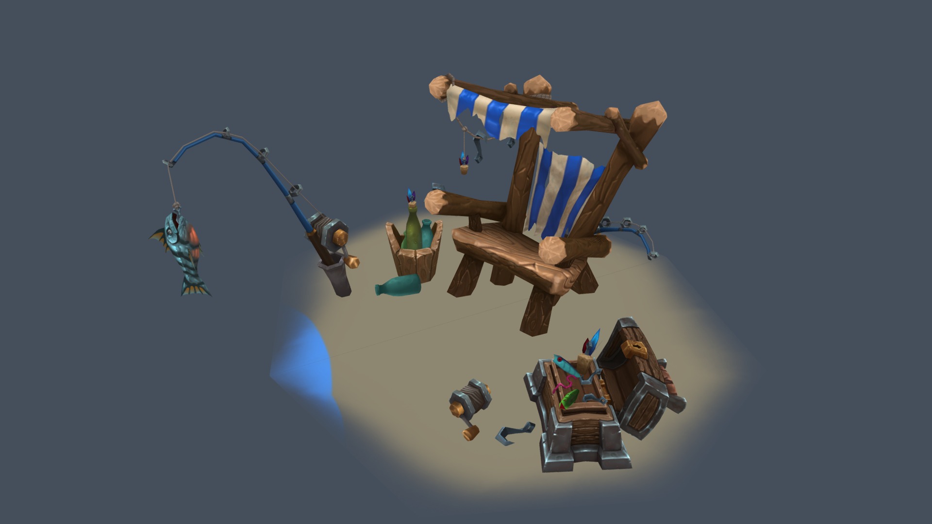 Fishing props - 3D model by matkolbeckart [12d61c2] - Sketchfab