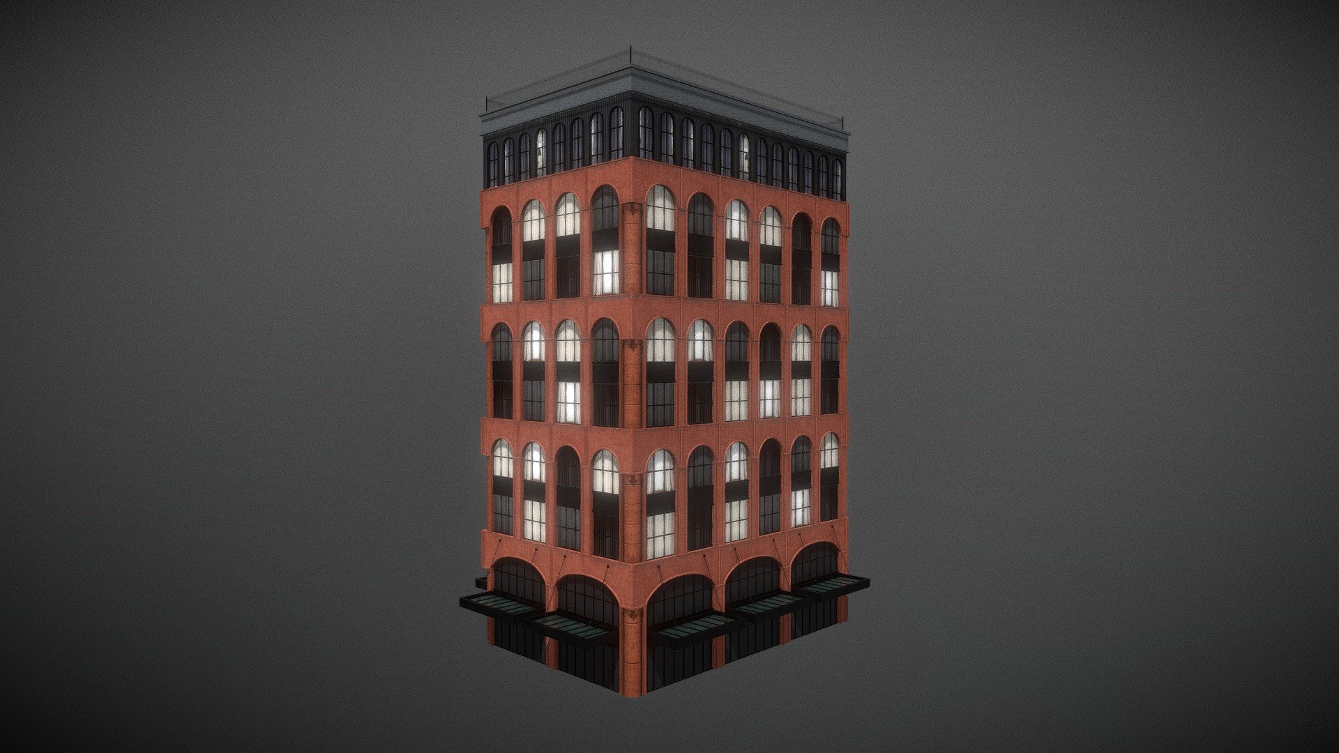 Realistic Tiling Apartment Building low-poly - Download Free 3D model ...