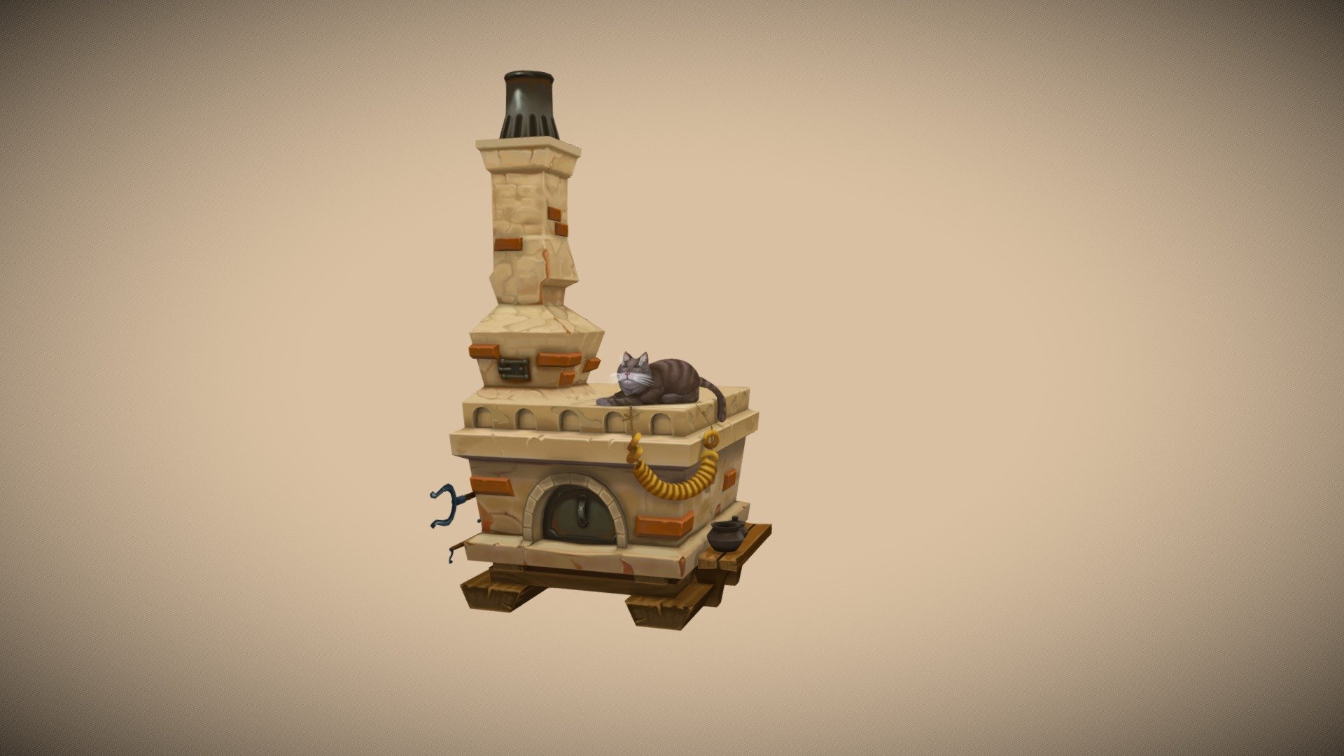 Печка-самоходка \ Fantasy stove - 3D model by Maxound [12df78a] - Sketchfab