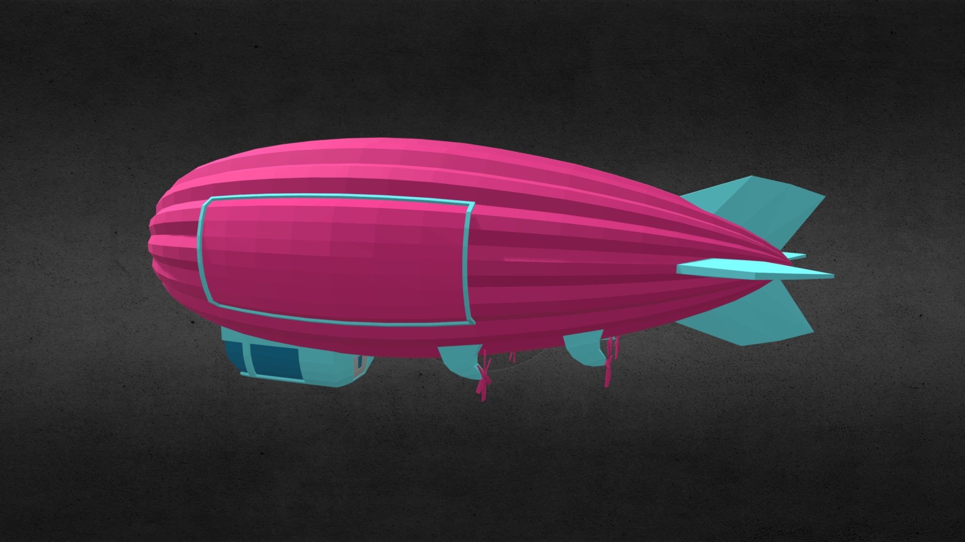 Low-poly-airship - 3D model by llllline [12e1bbd] - Sketchfab