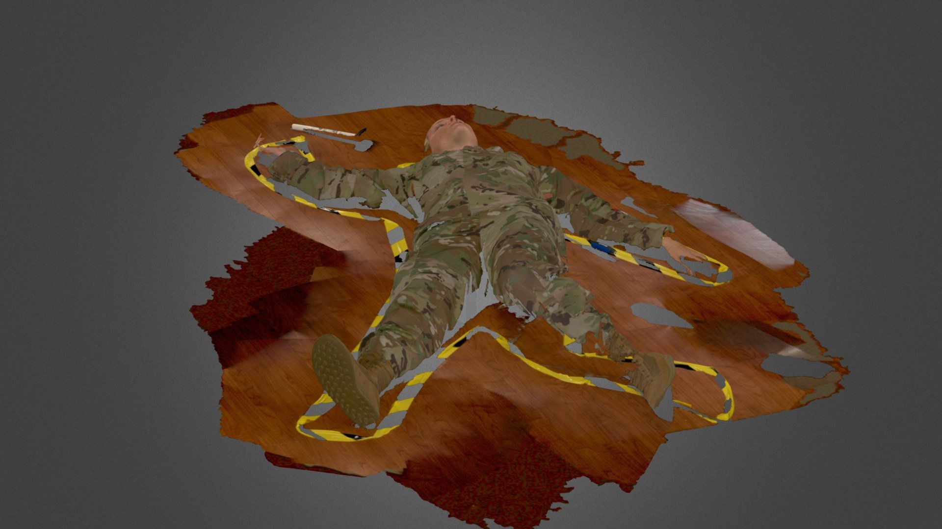 crime scene example, scanned with Artec Leo - 3D model by Direct ...