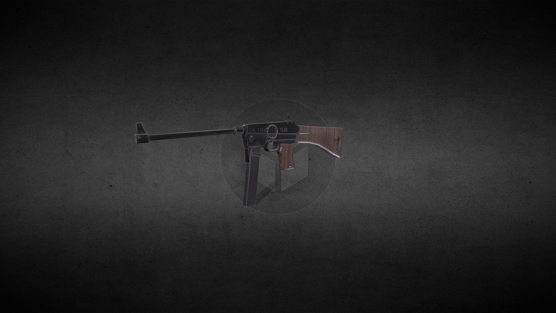 MAS38 mid-poly gun model french - Download Free 3D model by Autonk ...
