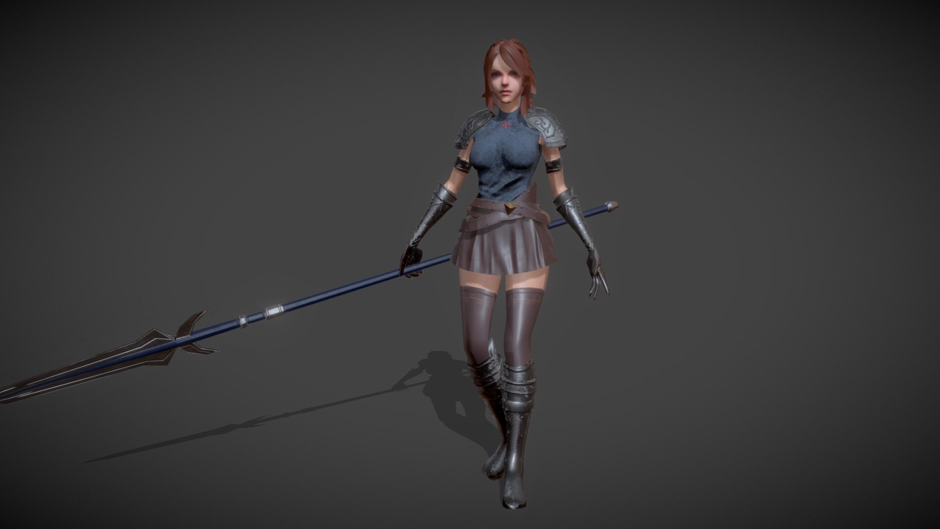 Female Lancer(Rigged,Game Ready,Tpose) - Buy Royalty Free 3D model by ...