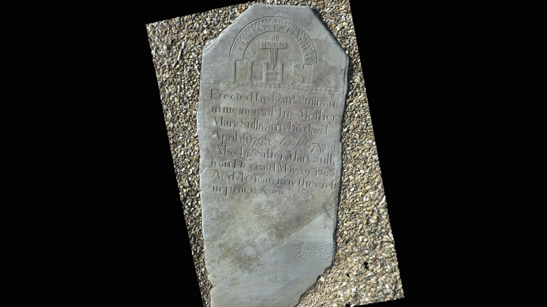 Mary Sullivan Gravestone Templeachally - Download Free 3D model by ...