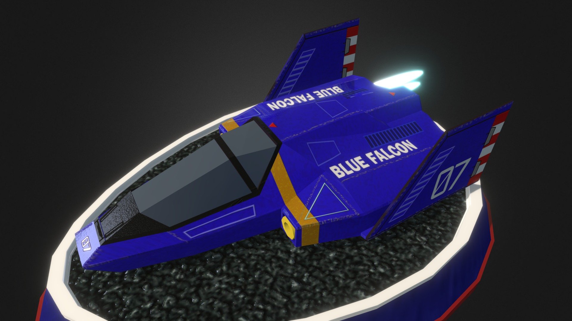 Blue Falcon - 3D model by Jan (@jan_neves) [12fa9a0] - Sketchfab