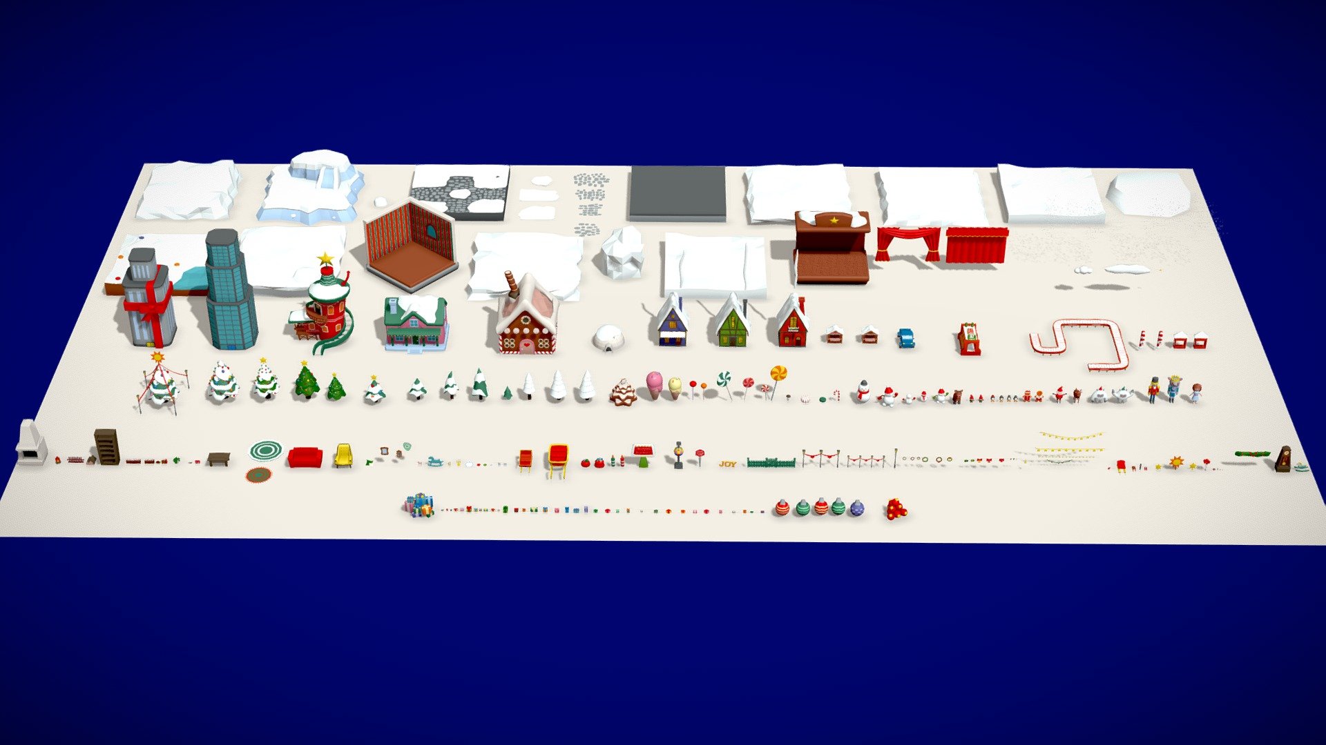 Low Poly Christmas Exteriors - 3D model by Mnostva [12fcae9] - Sketchfab