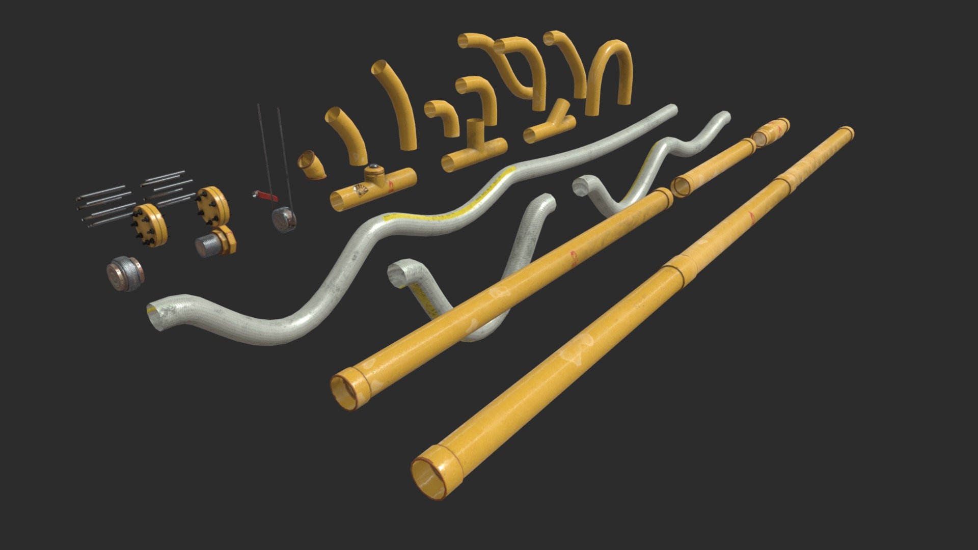 Modular Pipes - Gas Pipeline - Buy Royalty Free 3D model by KangaroOz ...