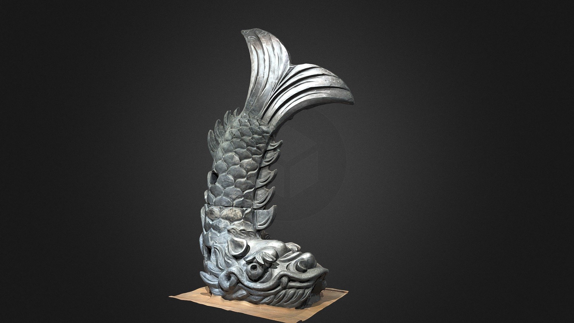 Kameyama Castle Tower Shachihoko Tile - Download Free 3D model by ...