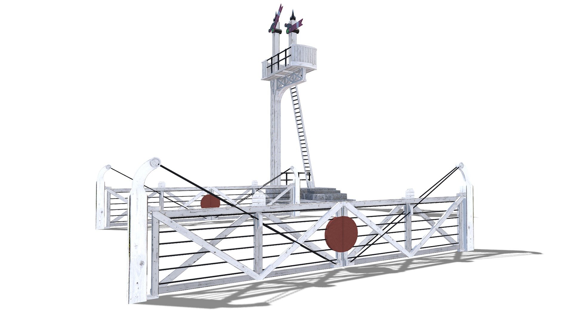 Train / Rail / Railway Signal Crossing - Buy Royalty Free 3D model by ...