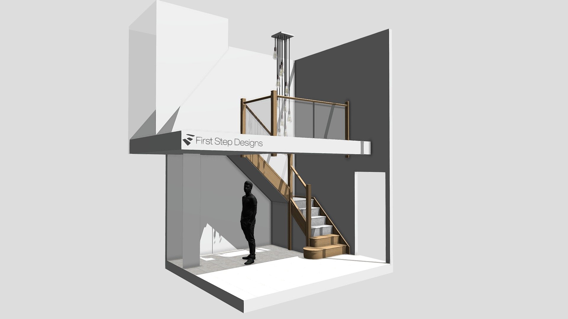 Danielle New Staircase Design - Download Free 3D model by First Step ...