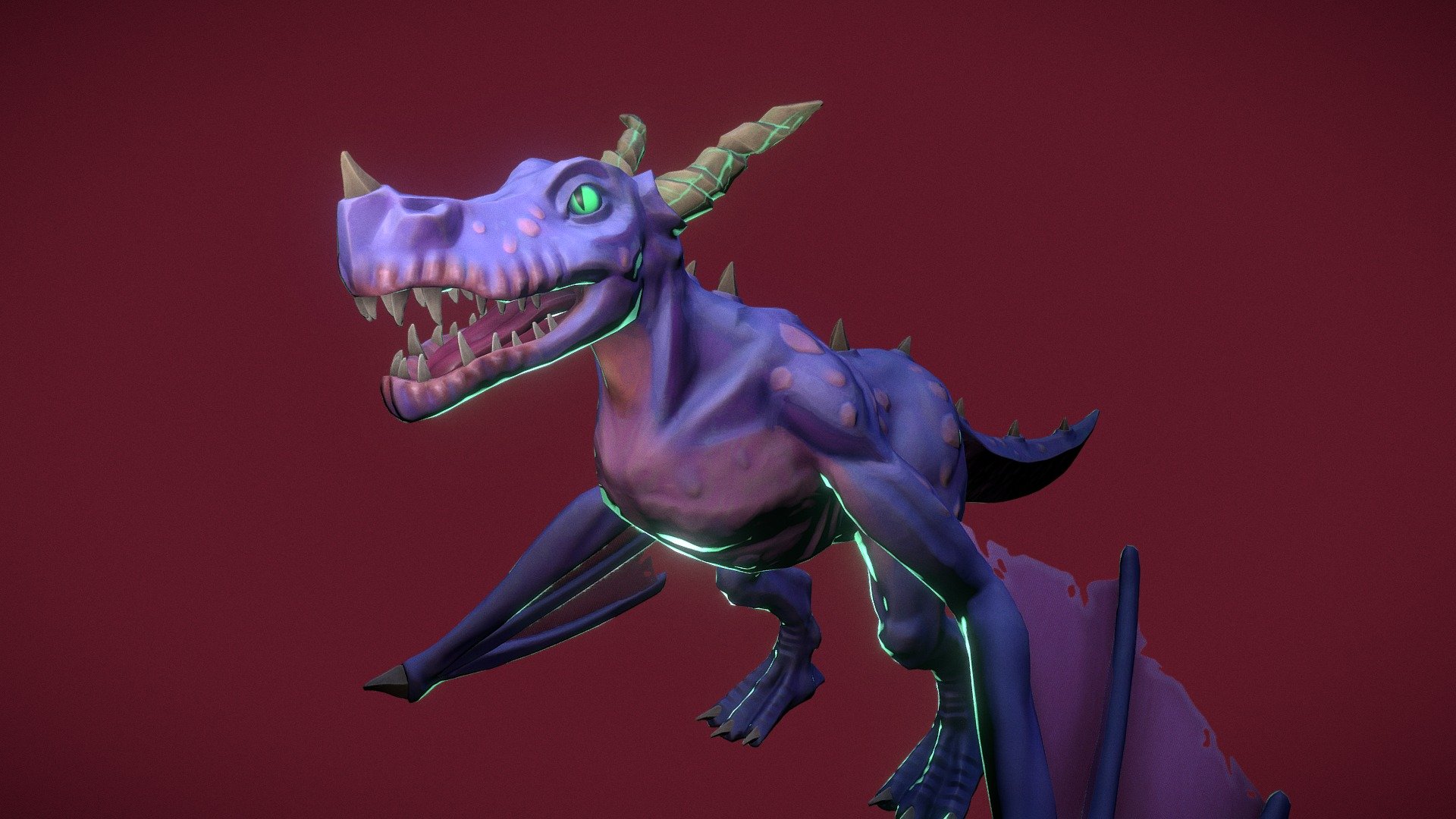 Stylised Fantasy Dragon - 3D model by XelaDoesArt [1306363] - Sketchfab