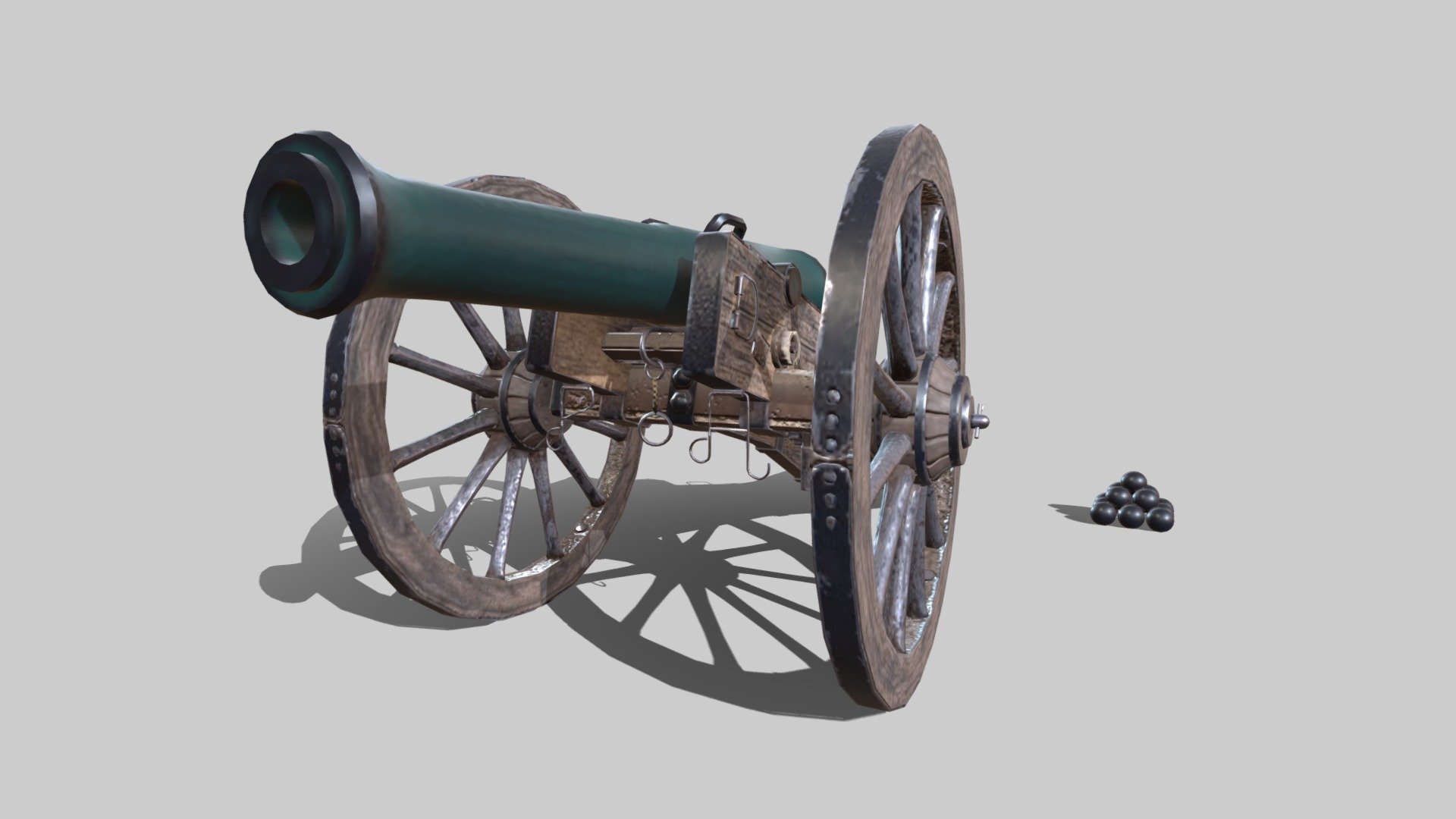 A Big Gun - 3D model by alekseyvaruj [13072ae] - Sketchfab