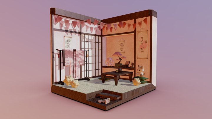 Japanese-house 3D models - Sketchfab