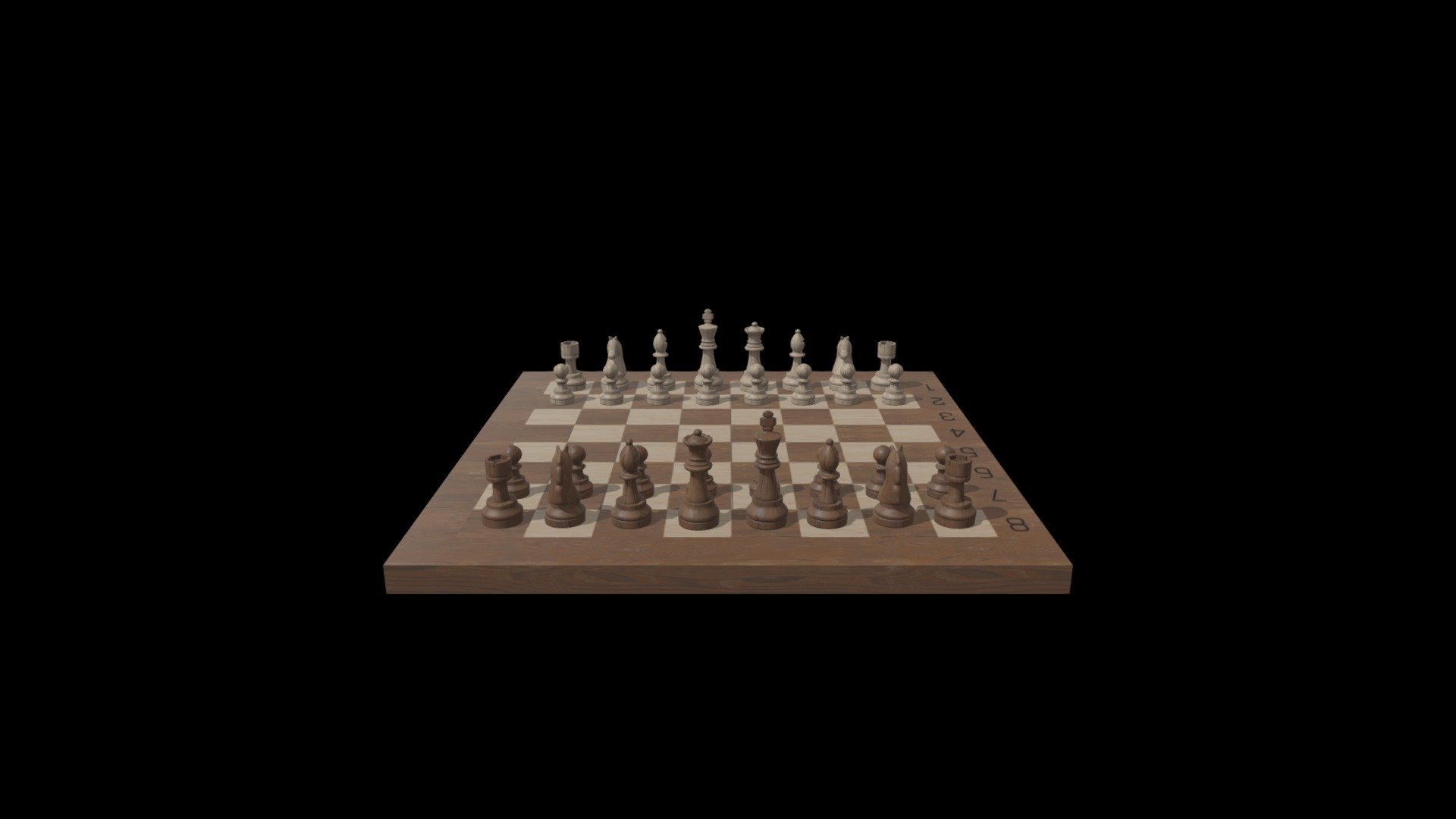 Wooden Chess Set - 3D model by Grace (@GraceAnnArt) [13083b3] - Sketchfab