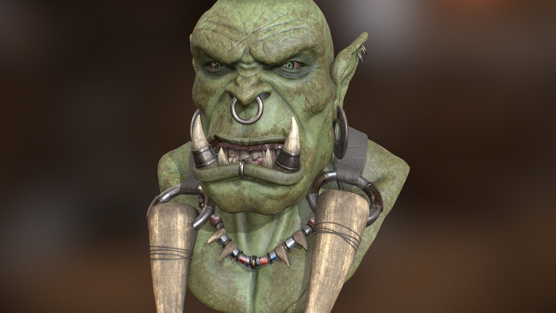 Orc bust - 3D model by MakYug [130ce7c] - Sketchfab