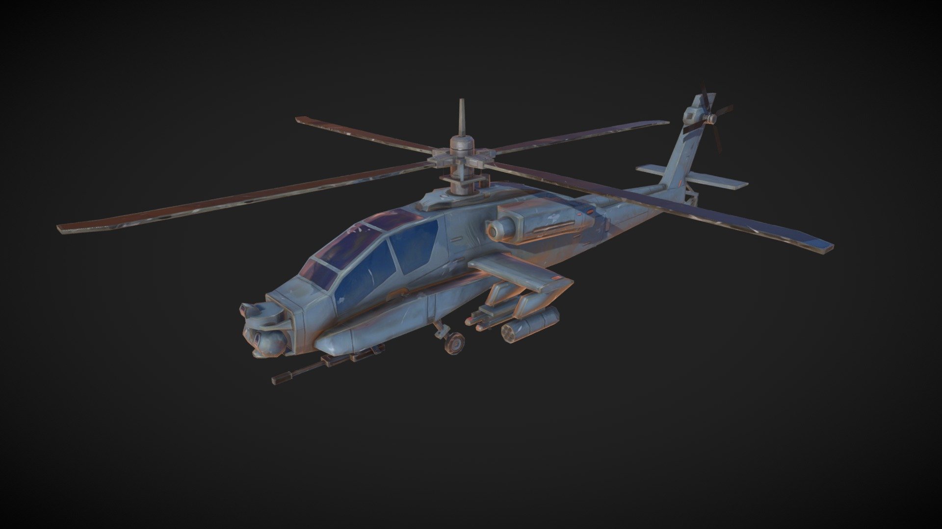 AH-64 Apache Stylized - 3D model by GN17 (@G-Lin) [130dae6] - Sketchfab