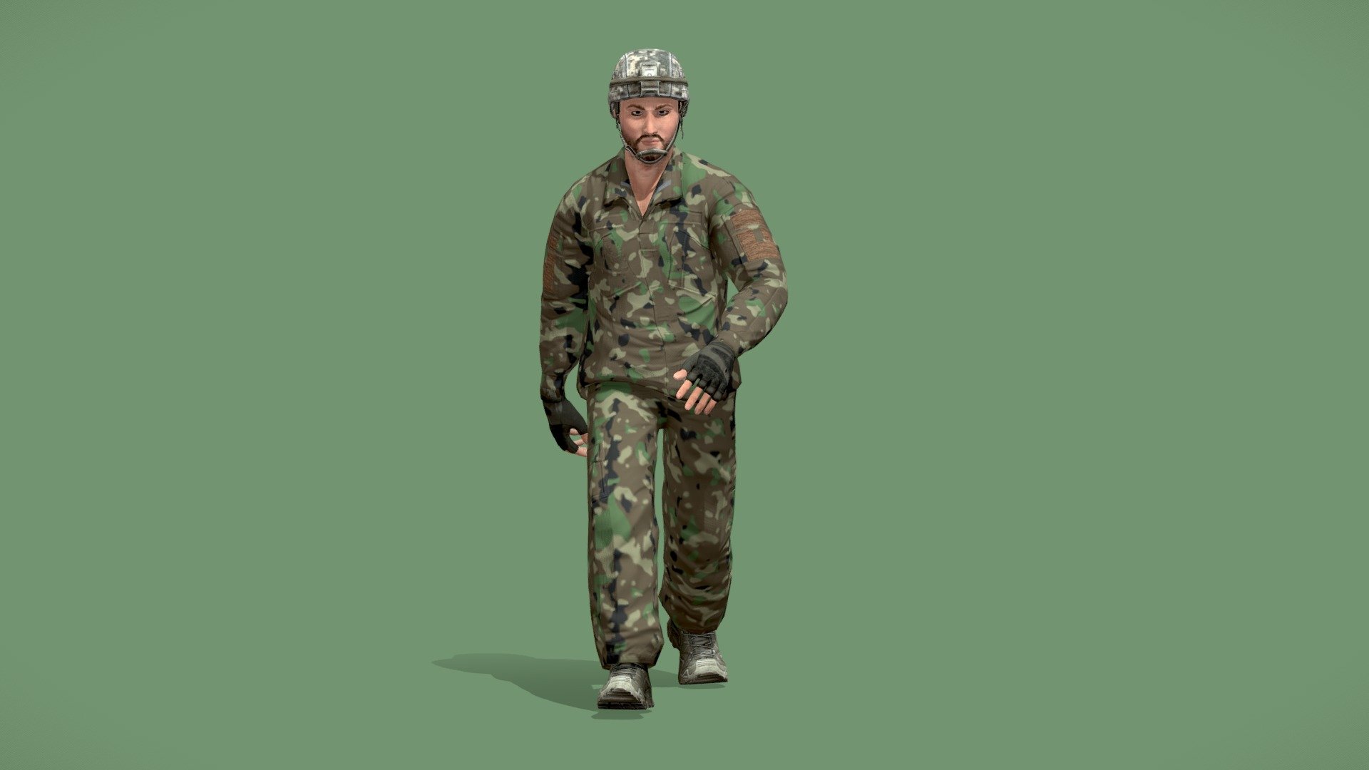 Realistic Male Army Soldier Rigged (Low Poly) - Buy Royalty Free 3D ...