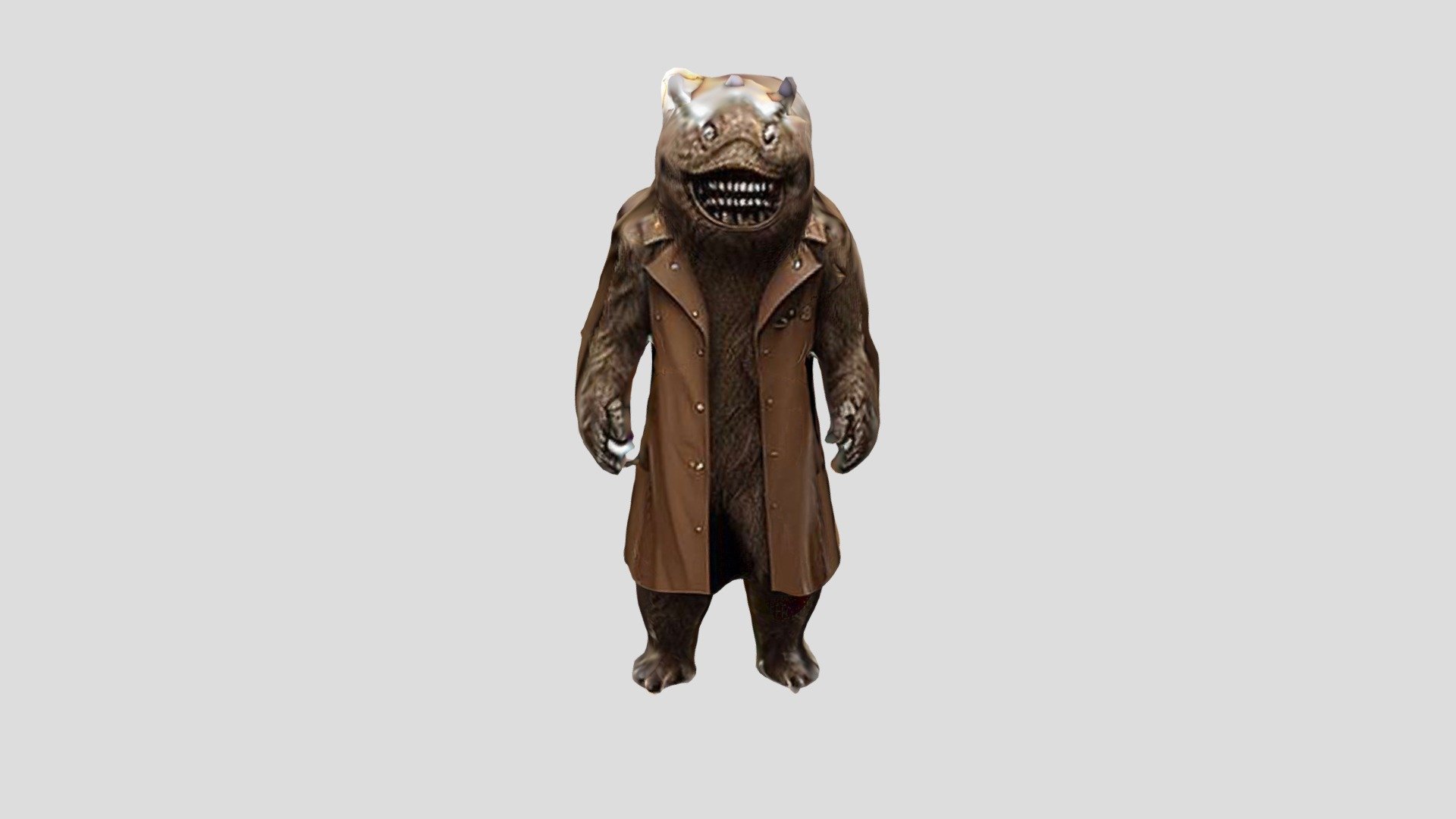 Creature in a Brown Trench Coat A creature we - Download Free 3D model ...