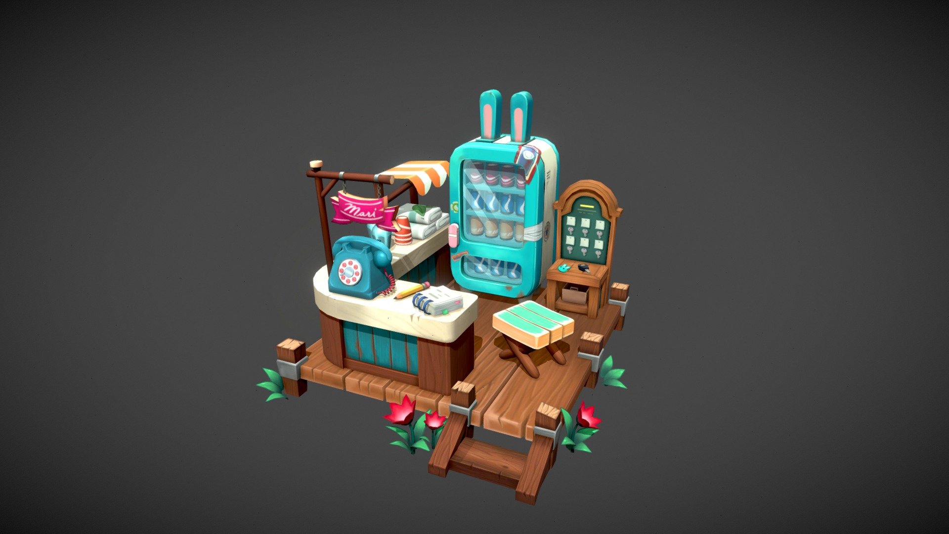 rabbit refrigerator - 3D model by gggghr04 [131adec] - Sketchfab