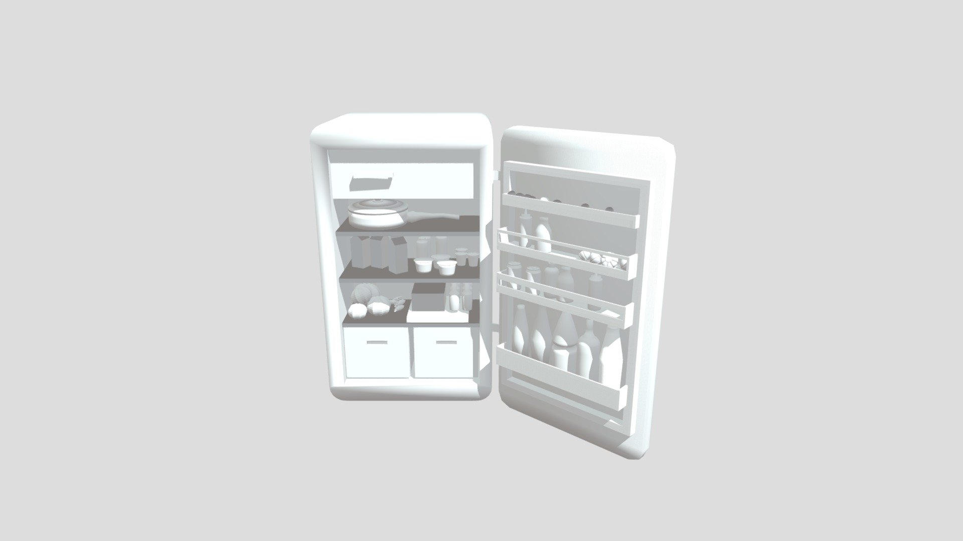 Fridge - Download Free 3D model by Nastya_Mukhamidieva (@N_M) [131db57 ...