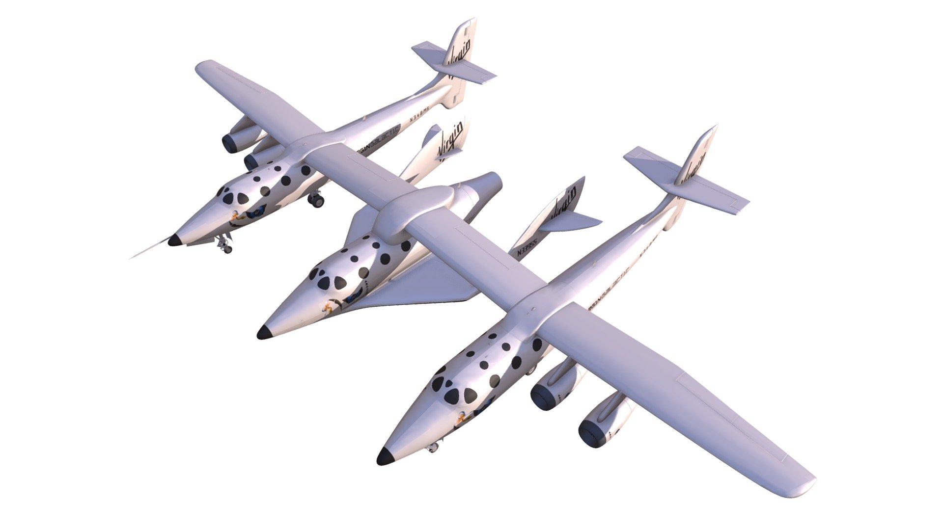 Scaled Composites White Knight Two - Buy Royalty Free 3D model by ...