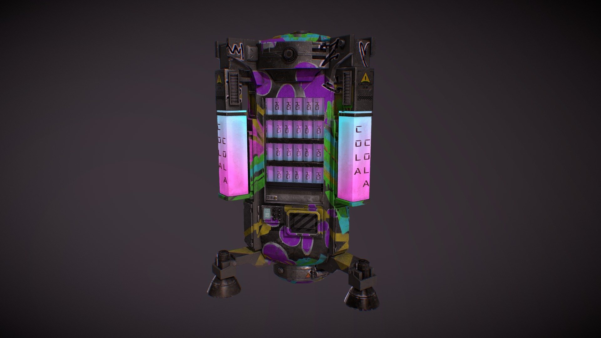 Cyberpunk Vending Machine - 3D model by charlotte3009 [1320354] - Sketchfab