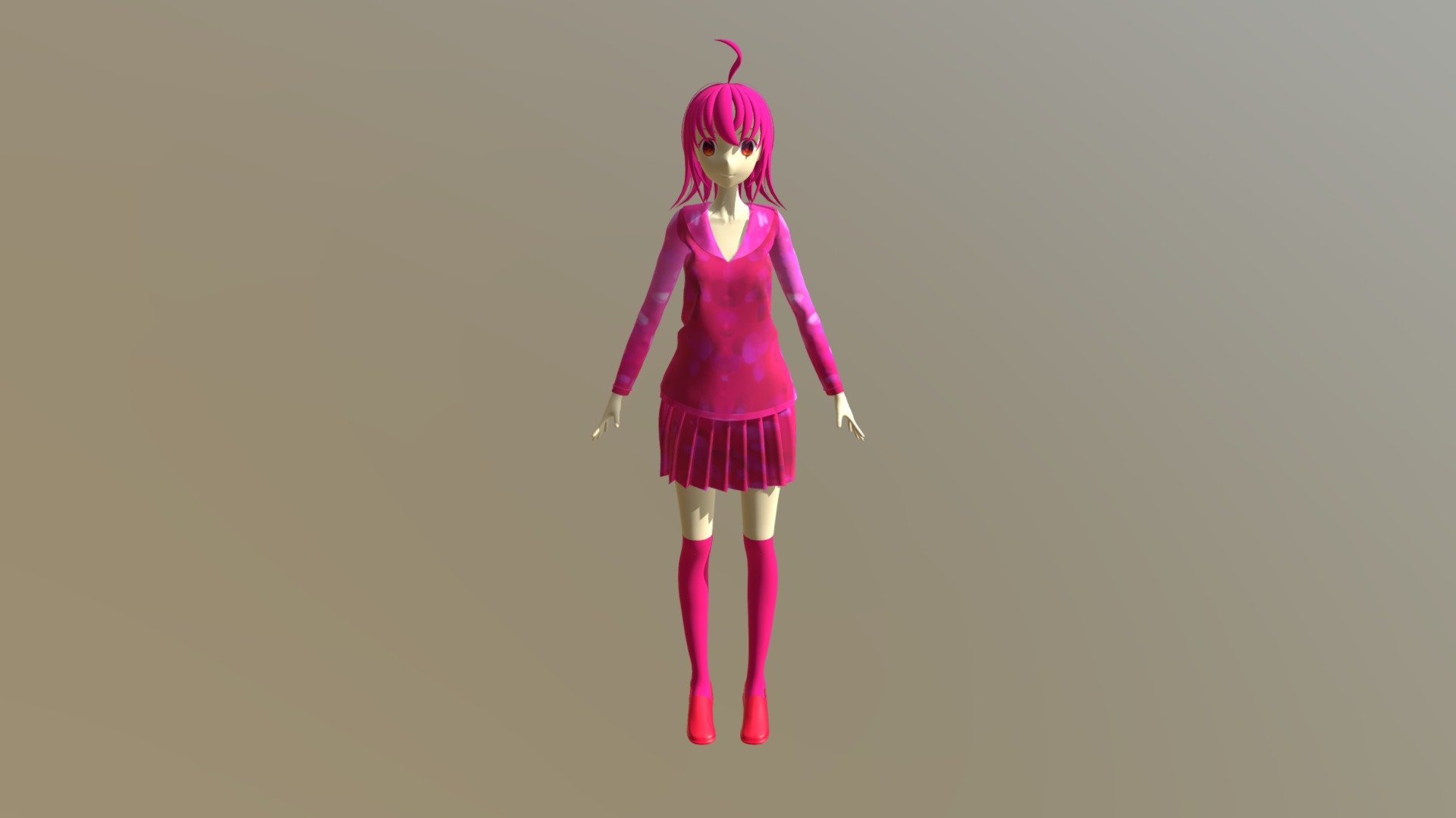 Anime girl - Download Free 3D model by GreyWax [1324cbd] - Sketchfab