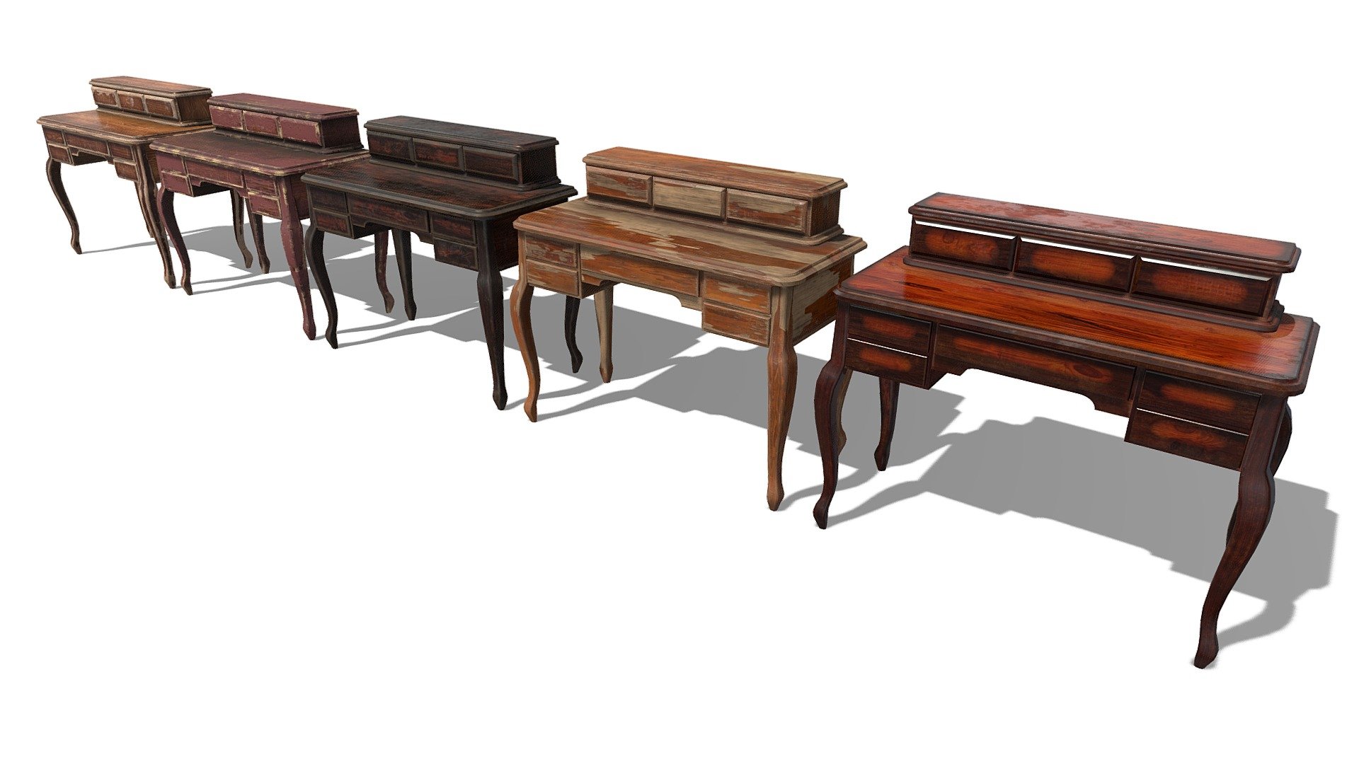 Antique Desk - Buy Royalty Free 3D model by Studio Lab (@studiolab.dev ...