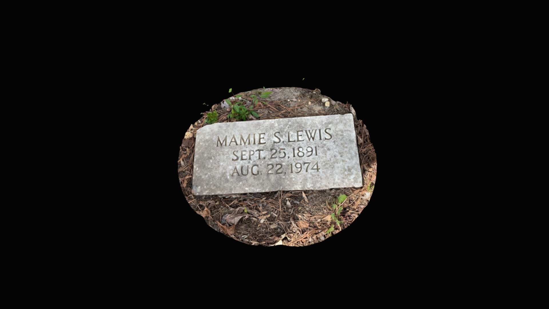 Mamie S. Lewis Grave Marker - Download Free 3D model by Virtual ...