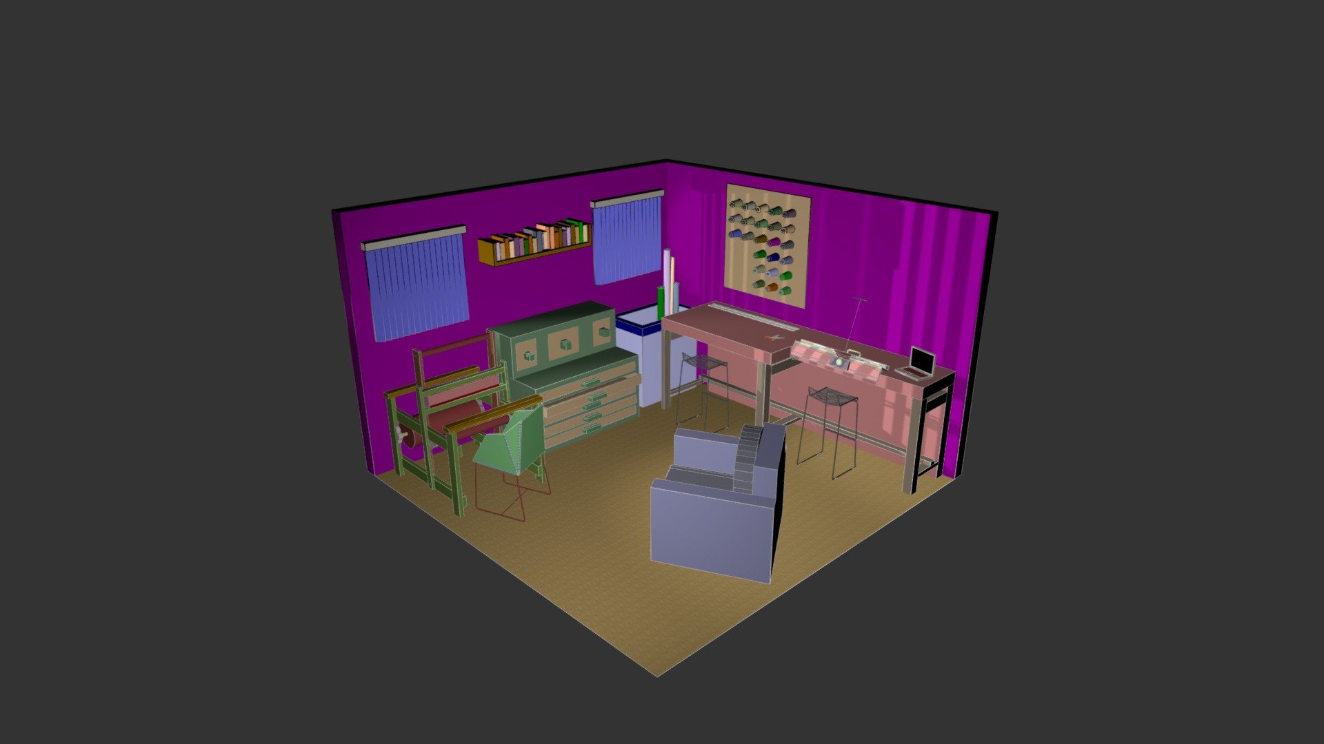 Textiles Room - 3D model by CedwardsDesign (@Cedwards2506) [132d200 ...