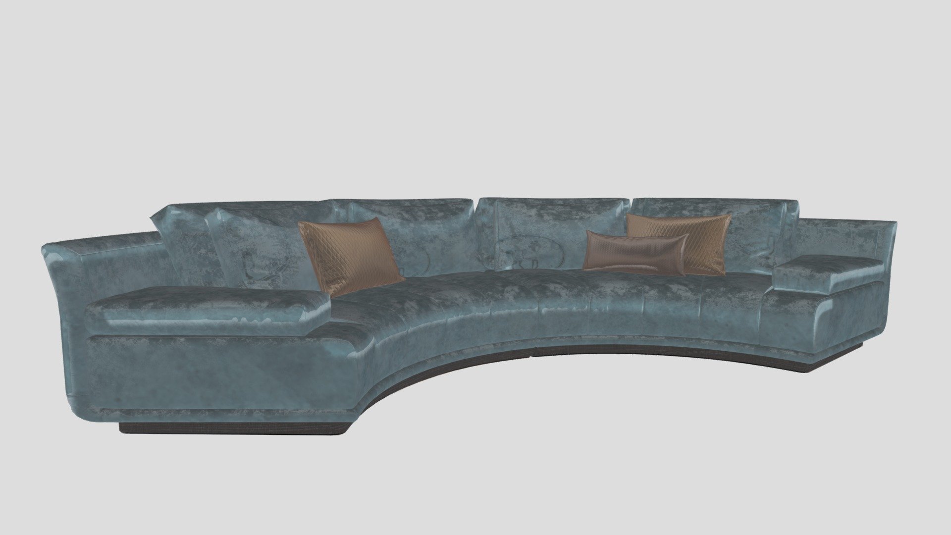 Rounded Sofa - Download Free 3D model by Ahmed Nabil (@Ahmed203 ...