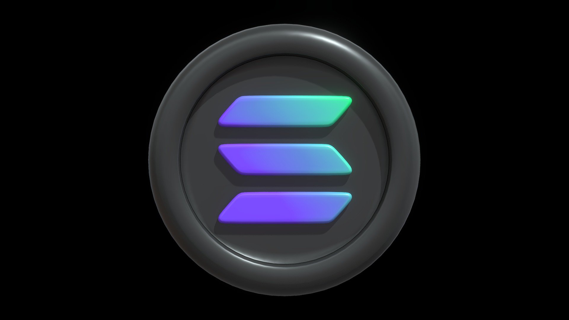 Solana or SOL Crypto Coin with cartoon style - Buy Royalty Free 3D ...