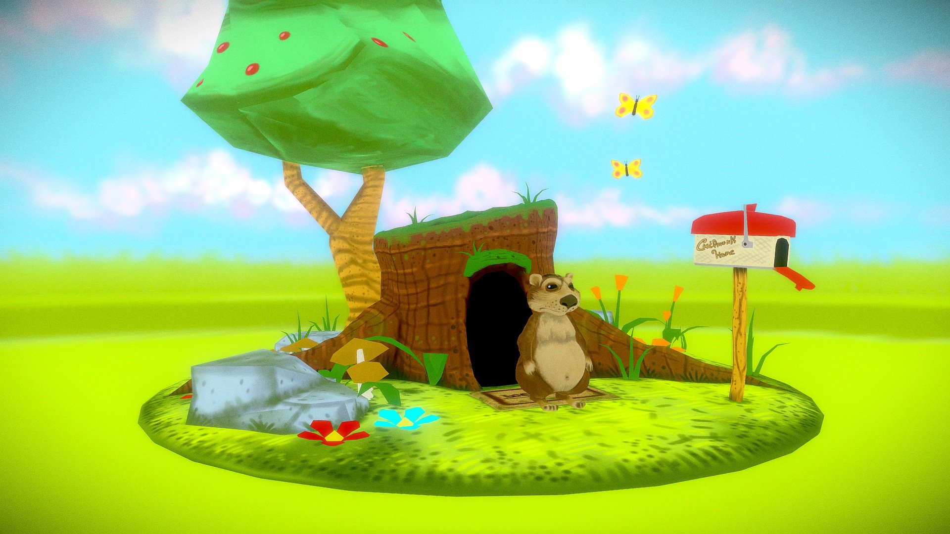 Chipmunk Home - Download Free 3D model by Carlo Sitaro (@SitaroArtworks ...