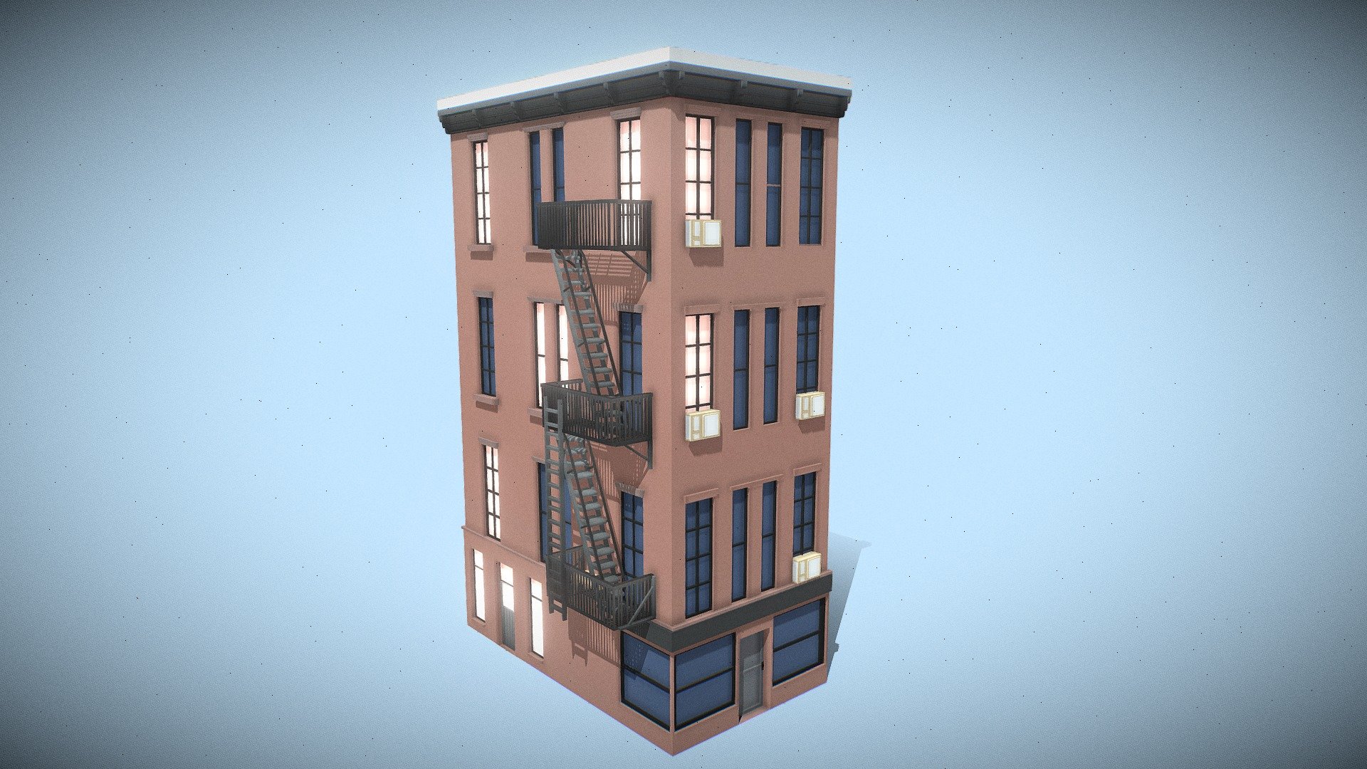 Edificio de noche caricaturesco [Gratuito] - Download Free 3D model by Jonathan (@JonyDev124 ...
