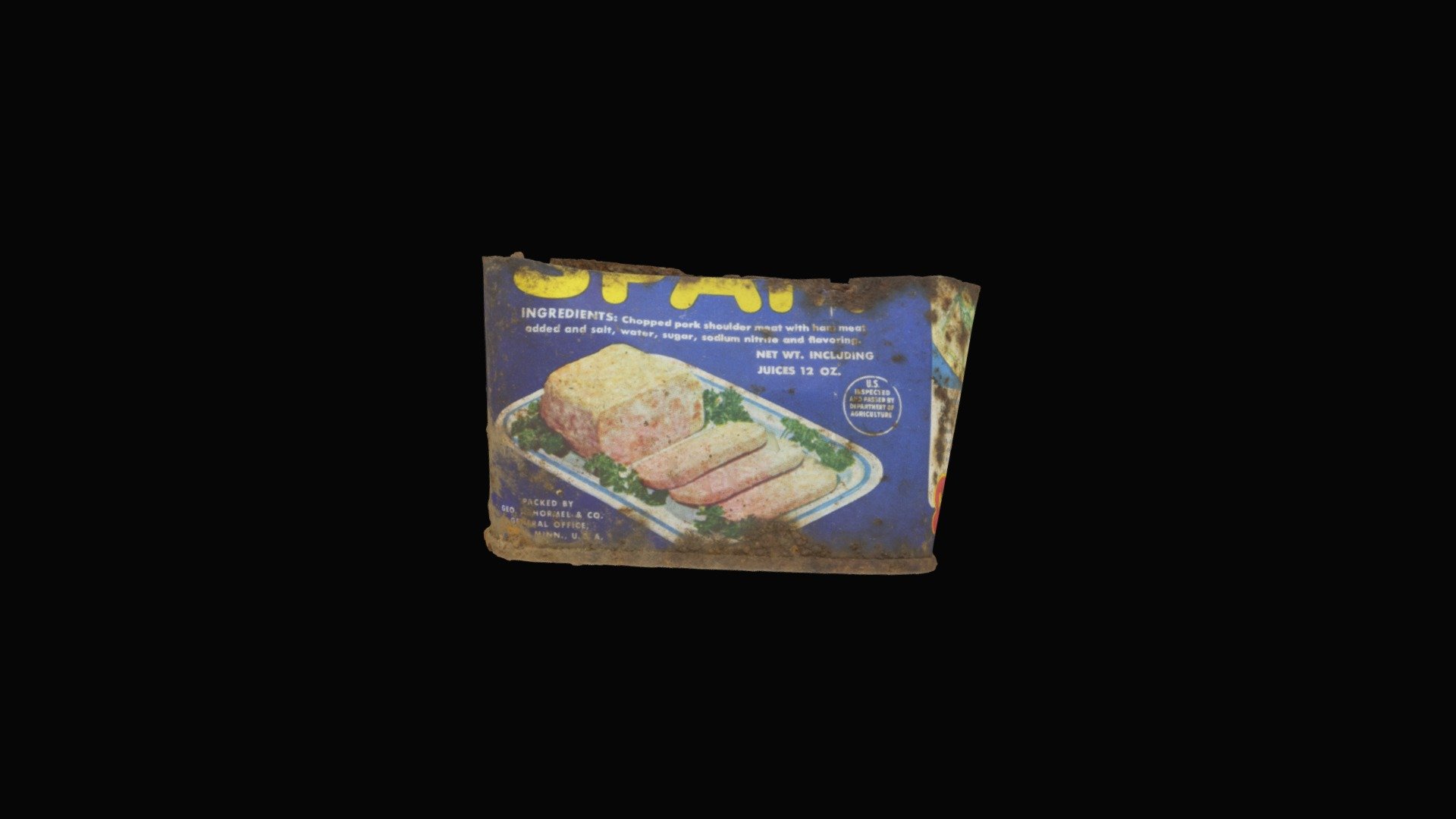 Spam Tin - 3D model by MSU DHI Lab [1334e6d] - Sketchfab
