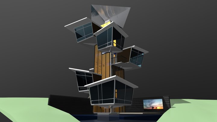 Futuristic-home 3D models - Sketchfab