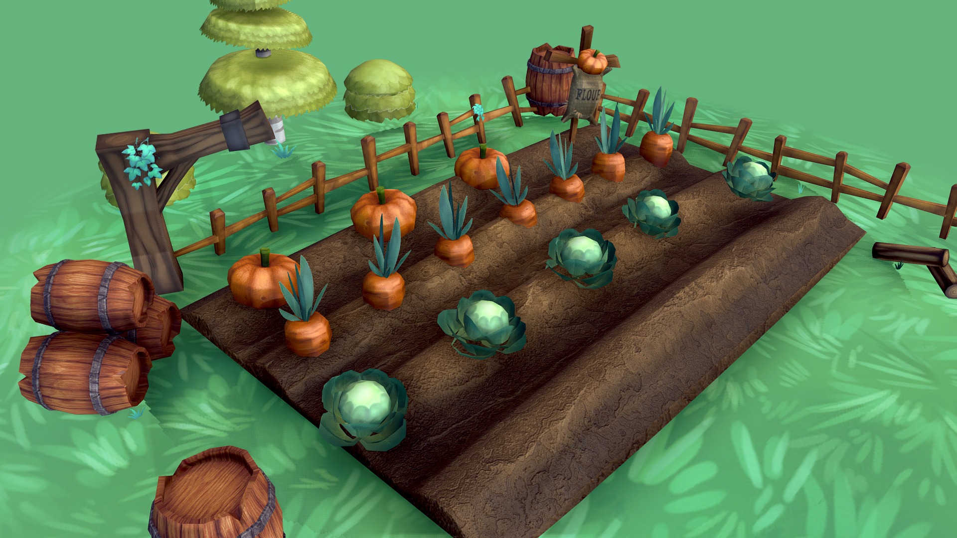 Farmland Assets - 3D model by bridgedpolys [1339025] - Sketchfab