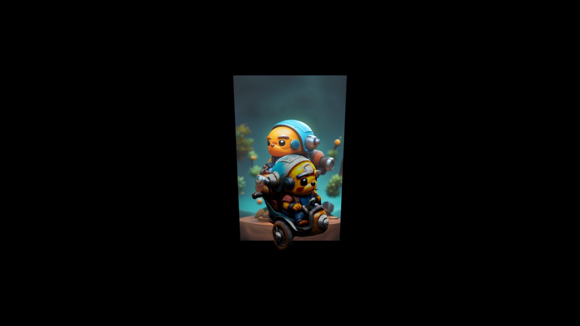Title A cartoon robot riding on top of a toy car - Download Free 3D ...