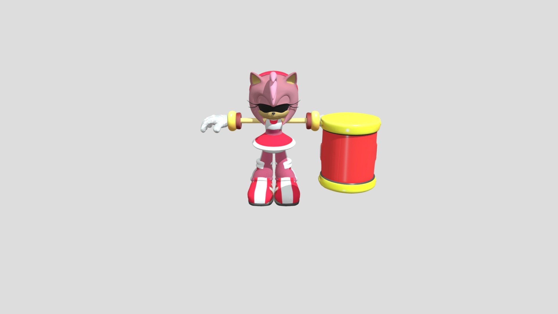 Amy Rose V2 - Download Free 3D model by ZaperGa [13426dc] - Sketchfab
