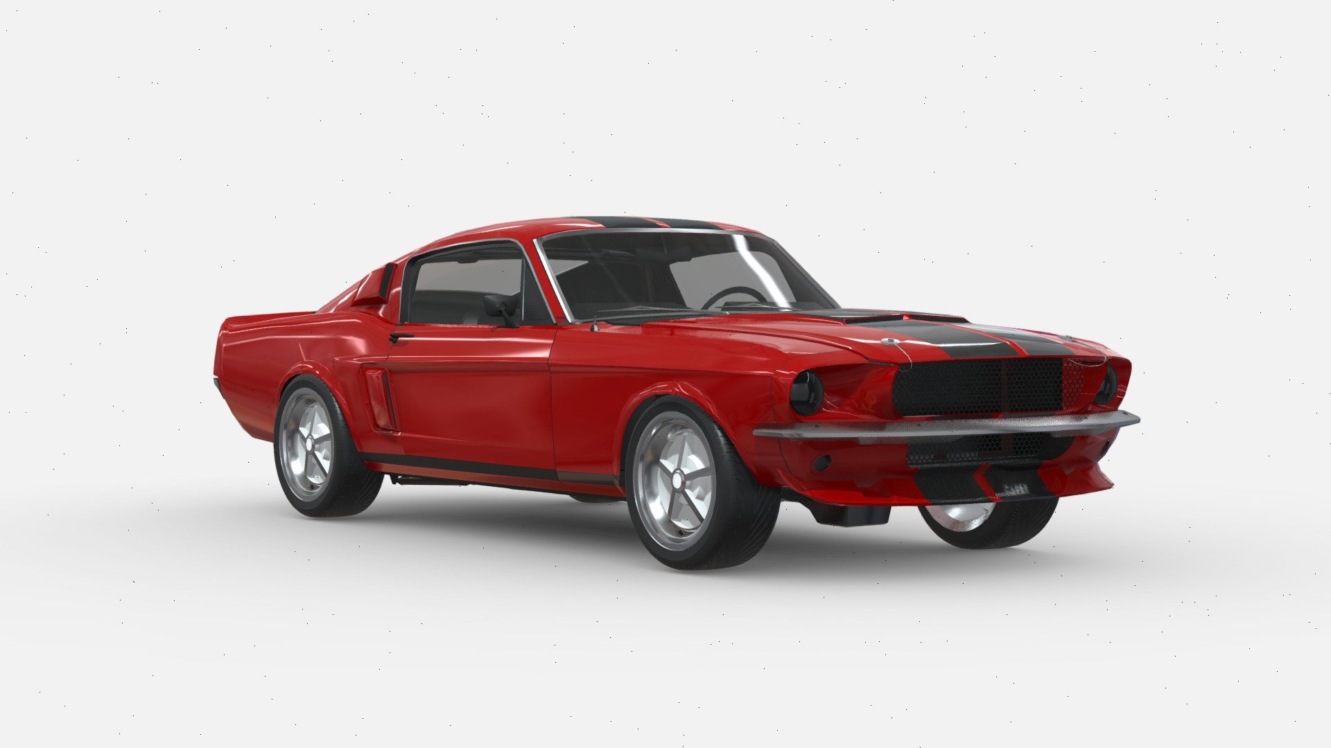 3d Model Shelby Mustang GT350 VR Ready - Buy Royalty Free 3D model by ...