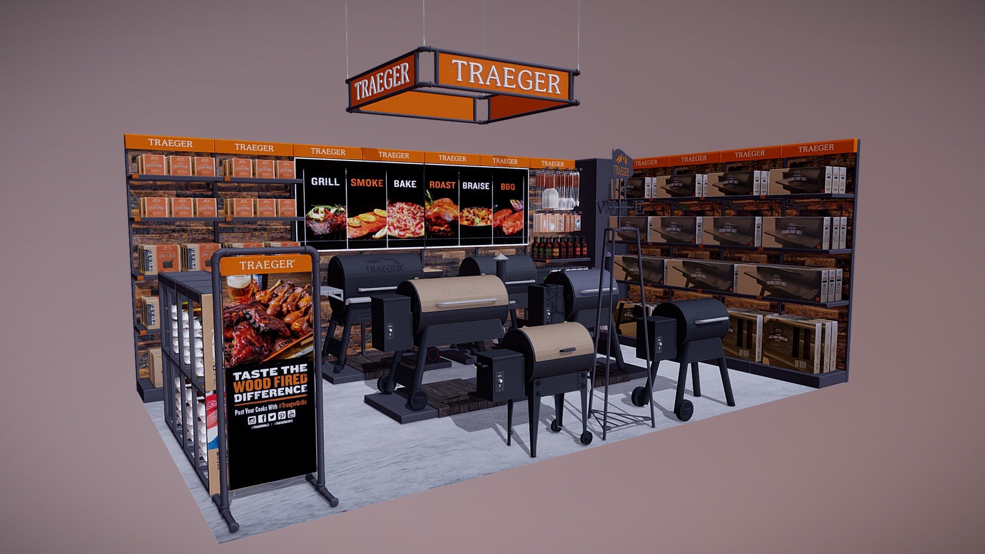 Traeger 20' x 12' Version 1 - Download Free 3D model by FELBRO Studios ...