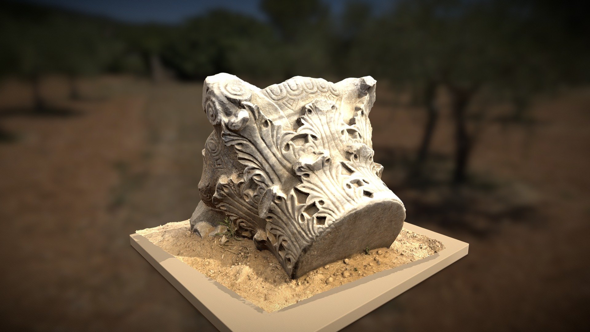 Apollonia Column - Download Free 3D model by jerusalemheritage [134b8a0 ...