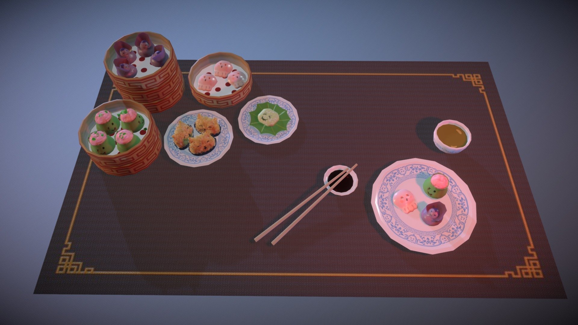 Spooky Dim Sum - 3D model by OSuZQ [134d295] - Sketchfab
