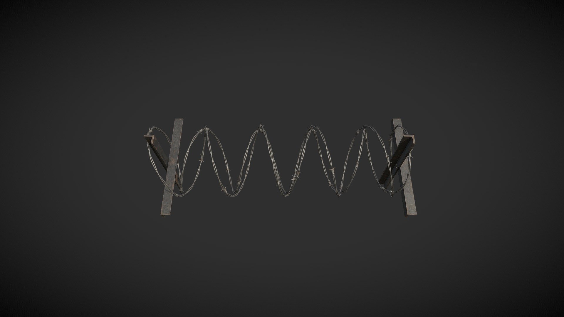 Barbed Wire Defence - 3D model by Vakonitas [134e4cc] - Sketchfab