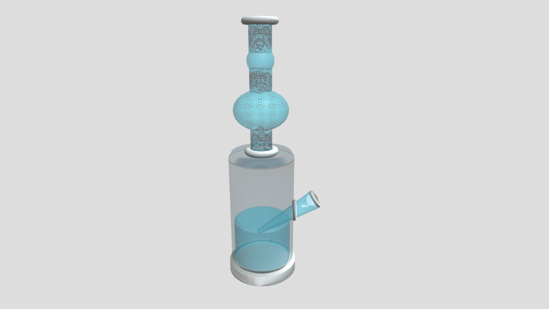 Paisley Glass Bong - 3D model by idArt (@idrp) [134fb5a] - Sketchfab